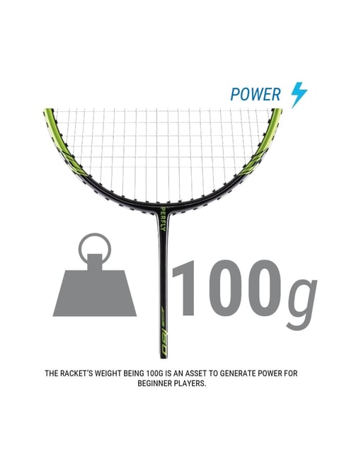 Perfly by Decathlon Adult Badminton Racket BR 160 Black Green