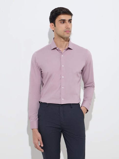 WES Formals Men Shirts in Mauve