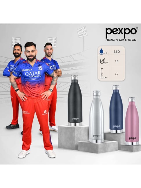 Pexpo Denim Blue Stainless Steel Water Bottle (850ml)