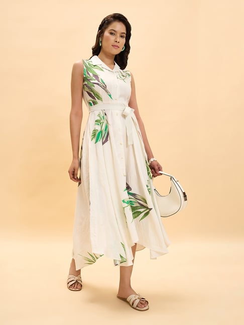 Women's Clothing Marigold Lane Western wear Dresses with Linen Fabric