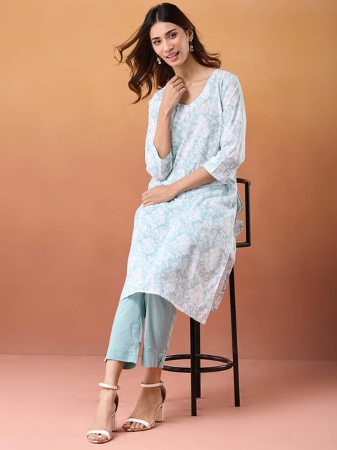 Women's Clothing Fabindia Ethnic Wear Suits with Cotton Fabric