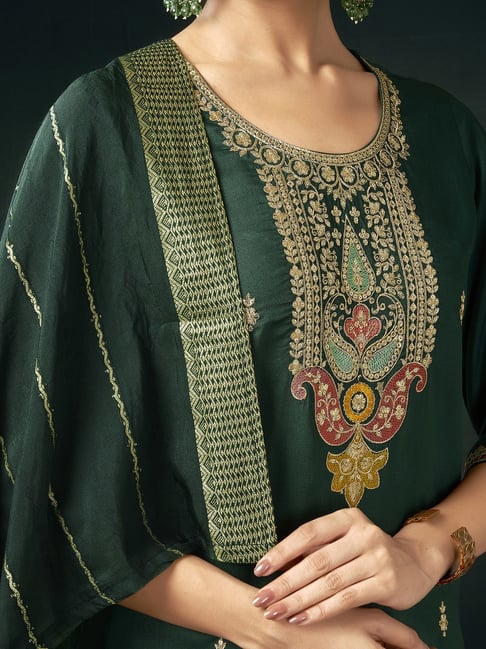 Women's Clothing Green Suits for Ethnic Wear by Skylee