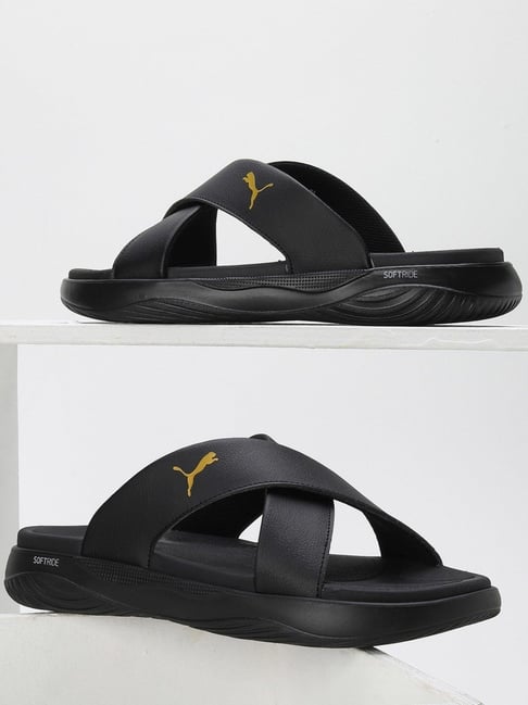 Black Sandals & Floaters for Men by Puma