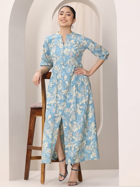 Women's Clothing Libas Western wear Dresses with Silk Blend Fabric
