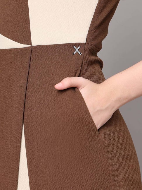 Women's Clothing Brown Dresses for Western wear by Exude