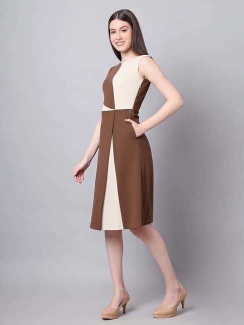 Women's Clothing Exude Western wear Brown Dresses