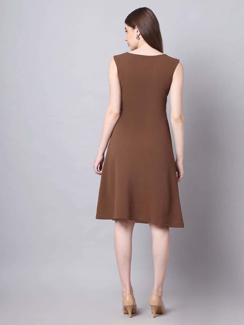 Women's Clothing Exude Brown Dresses