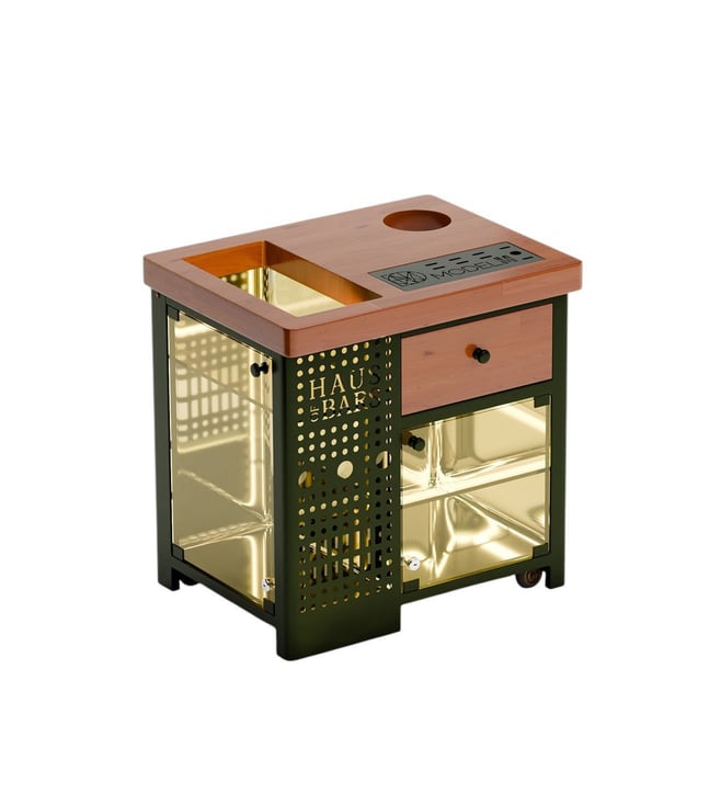 Buy HAUS OF BARS by SpeedX Royale Green Mini Bar With Display Cabinet Online @ Tata CLiQ Luxury