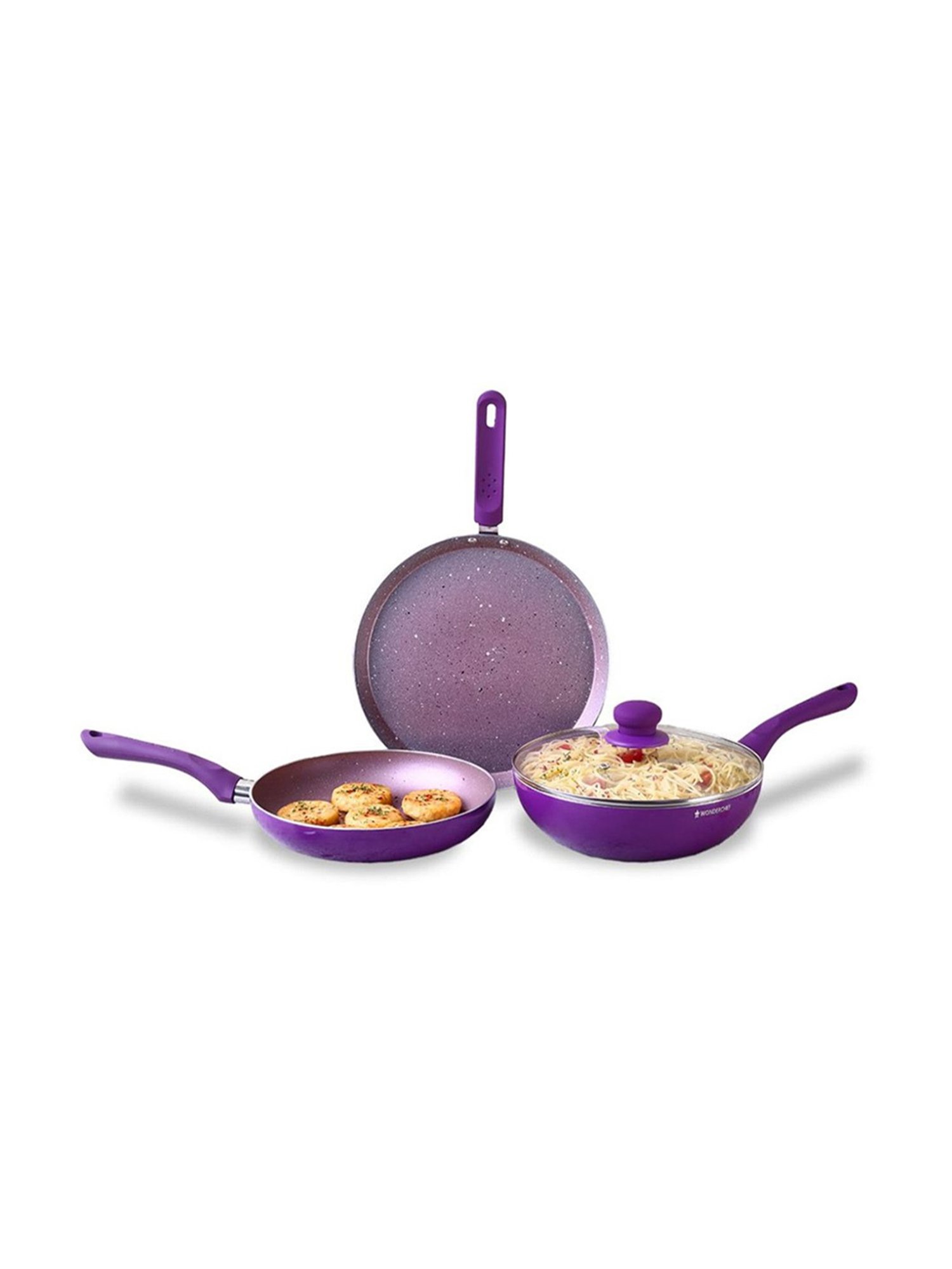 Wonderchef Purple Aluminium Cookware 4-Piece Set
