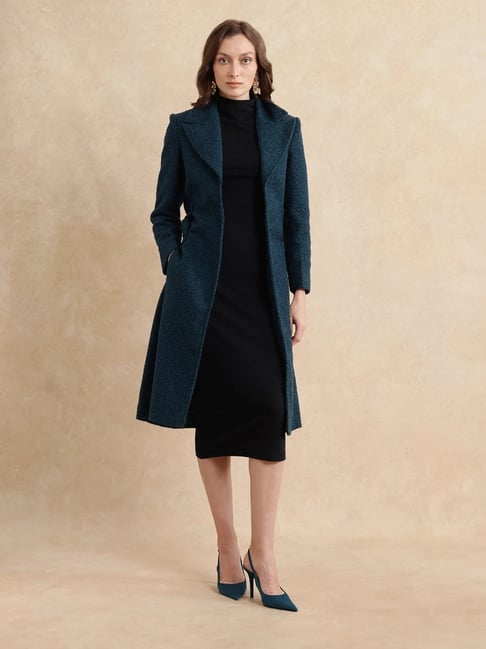Women's Clothing RAREISM Western wear TEAL Jackets & Blazers with ...