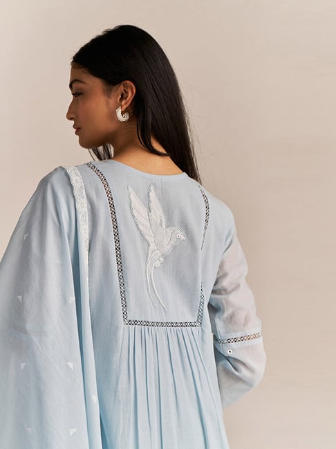 Women's Clothing Ethnic Wear Suits from Ganga Fashions in Powder Blue