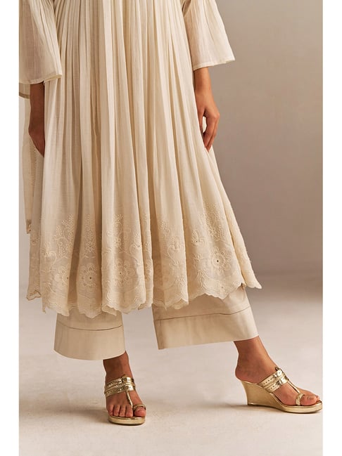 Women's Clothing Ethnic Wear Suits from Ganga Fashions in Off-White