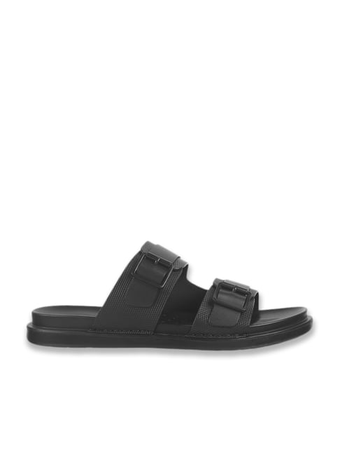 Mochi Men Black Sandals & Floaters