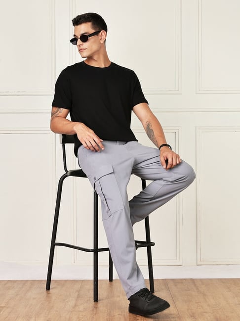 Light Blue Trousers & Chinos by Thomas Scott for Men