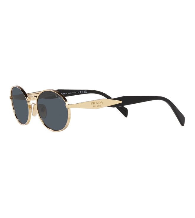 Prada Signature Grey UV Protected Oval Sunglasses for Women 0PR65ZSZVN09T55