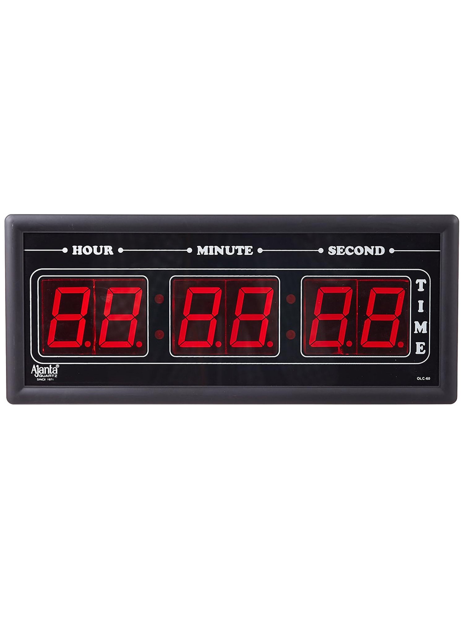 Ajanta Quartz Digital Wall Clock for Home and Office (Red Led)