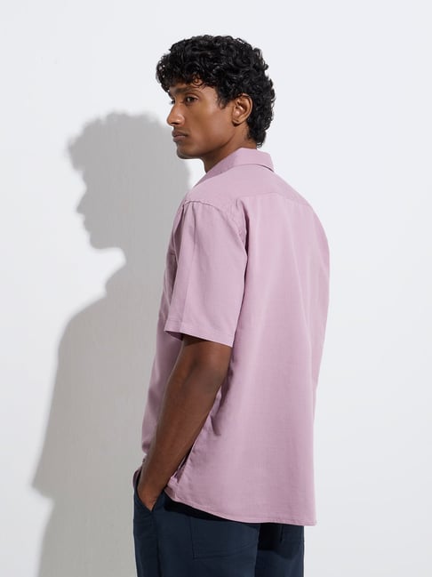 WES Casuals Mauve Shirts for Men