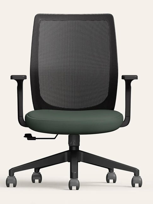 Godrej Interio Fabric Office Arm Chair Grey, Optional Installation ...
