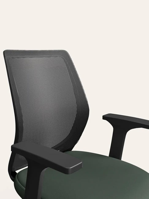 Godrej Interio Fabric Office Arm Chair Grey, Optional Installation ...