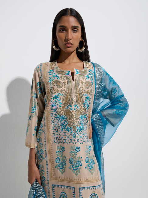 Women's Clothing Vark Ethnic Wear Suits with 82.8% Viscose, 17.2% ...
