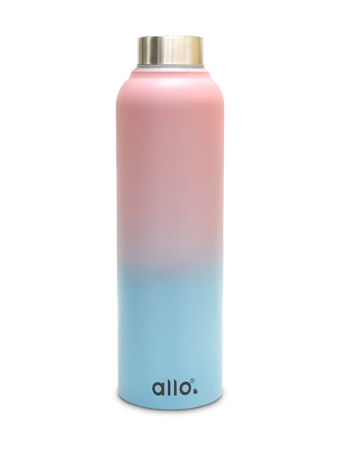 ALLO Pink & Baby Blue Stainless Steel Leakproof Steel Cap Water Bottle ...