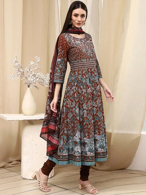 Women's Clothing Biba Ethnic Wear Suits with Cotton Fabric