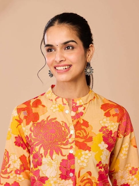 Women's Clothing Daali Ethnic Wear Orange Suits with Regular Fit
