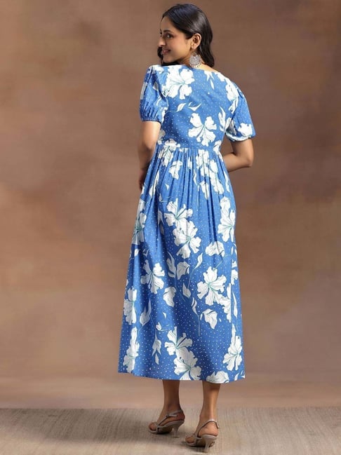 Women's Clothing Libas Blue Ethnic Dresses