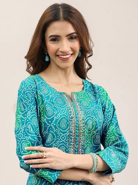 Women's Clothing Ethnic Wear Suits from Libas in Blue