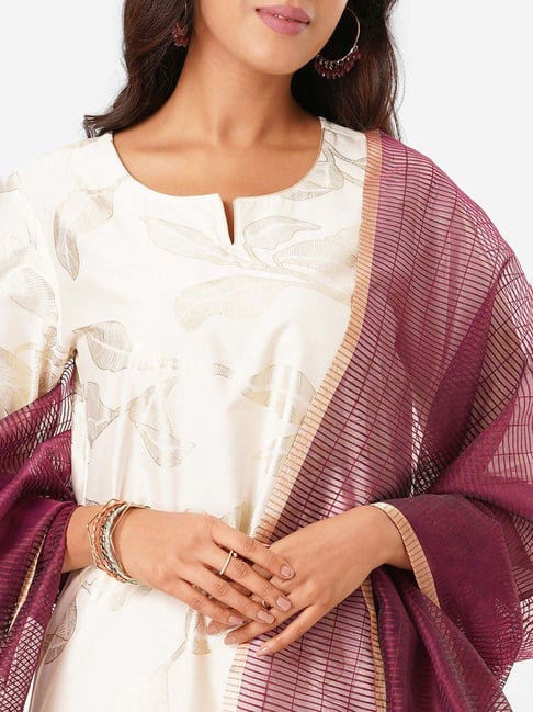 Women's Clothing Violet Dupatta for Ethnic Wear by Rangmanch by Pantaloons