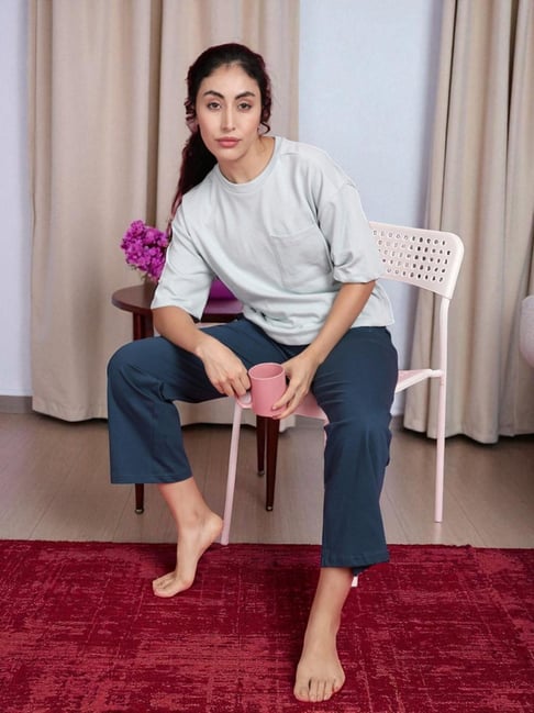 Women's Clothing Teal Blue & Burgundy Sleepwear & Robes for Inner ...