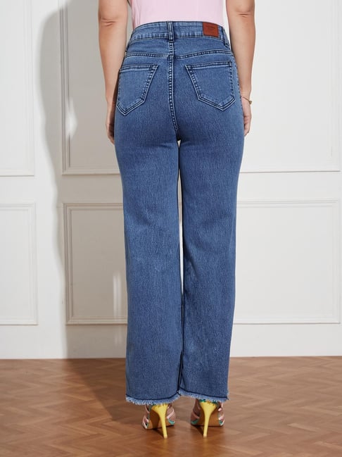 Women's Clothing Miss Chase Navy Blue Jeans