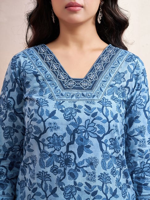 Women's Clothing Blue & Multicolor Suits for Ethnic Wear by Skylee