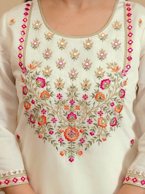Women's Clothing Off White Suits for Ethnic Wear by Skylee