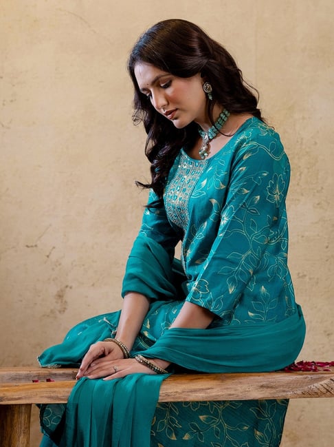 Women's Clothing Blue Suits for Ethnic Wear by Skylee