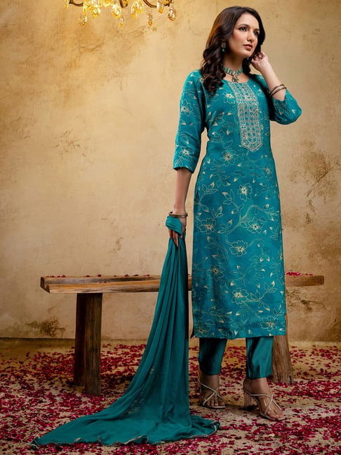 Women's Clothing Skylee Ethnic Wear Blue Suits