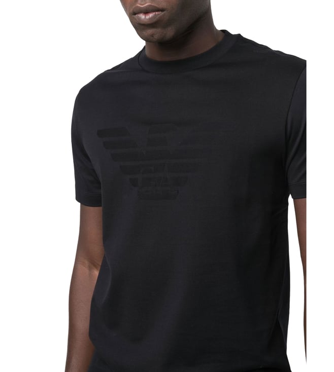 Emporio Armani Blue Logo Cotton T-Shirt