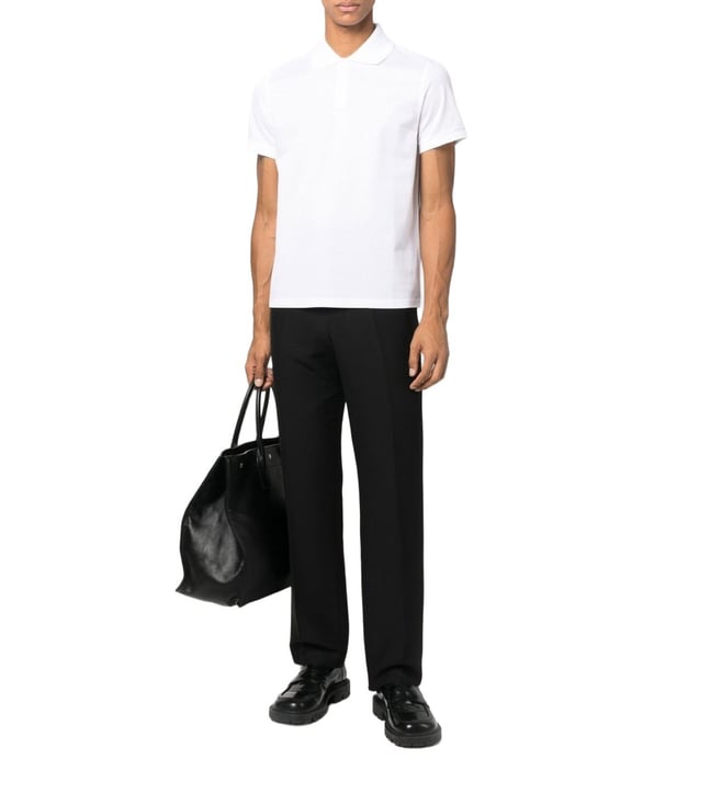 Saint Laurent White Polo Ricamo Logo