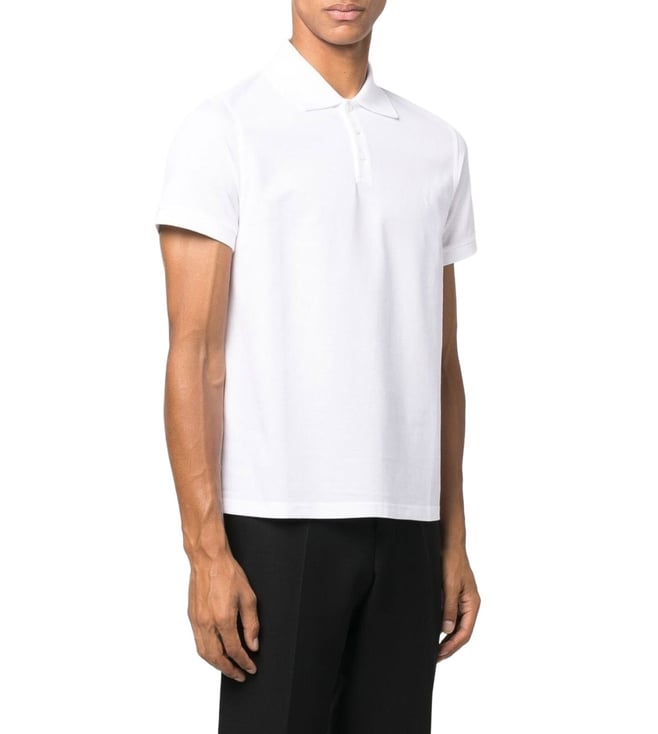 Saint Laurent White Polo Ricamo Logo