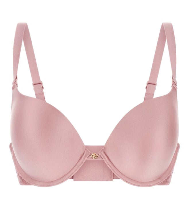 Guess Pink Solid Push Up Bra