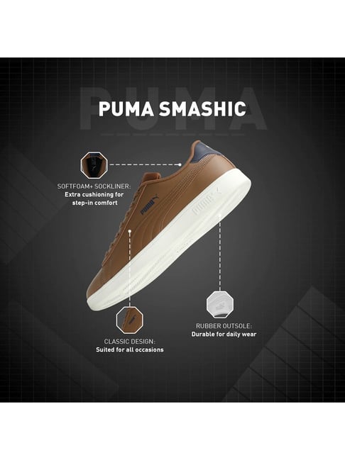 Puma Haute Coffee Brown Sneakers for Men, Rubber Sole