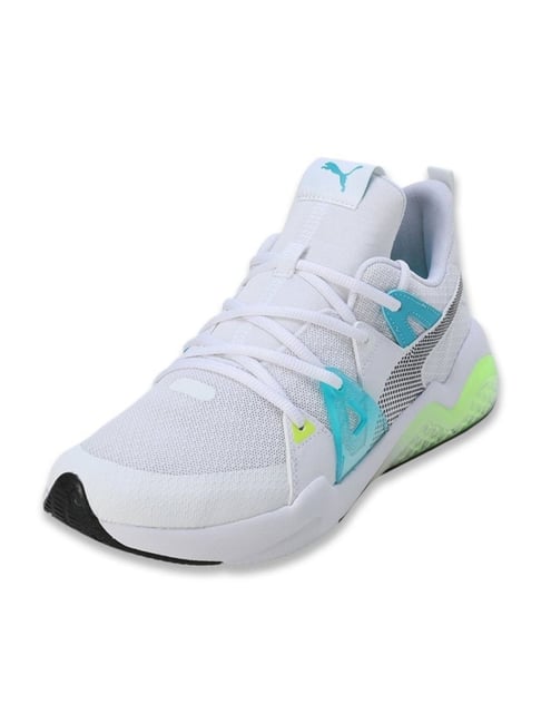 Puma White & Scuba Blue Men Running Sports Shoes