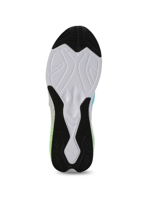 White & Scuba Blue Running Sports Shoes for Men by Puma