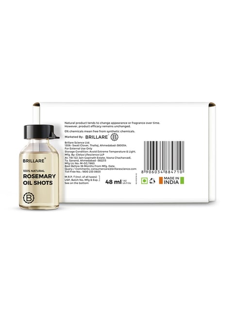 Brillare Rosemary Oil Shots For Rapid Hair Growth - 48 ml