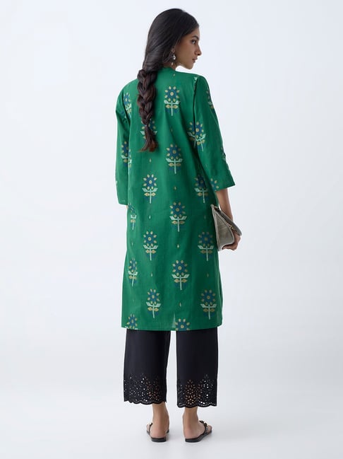 Women's Clothing Utsa Green Kurtis & Kurtas