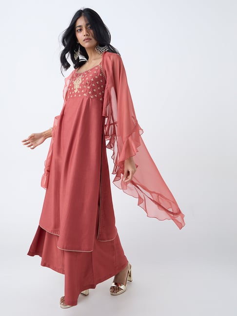 Women's Clothing Vark Ethnic Wear Rust Suits