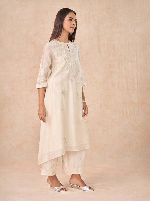 Women's Clothing Marigold Lane Ethnic Wear Off White Suits