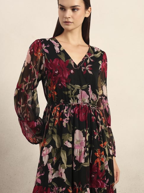 Women's Clothing Vero Moda Western wear Black Dresses with Flared Fit