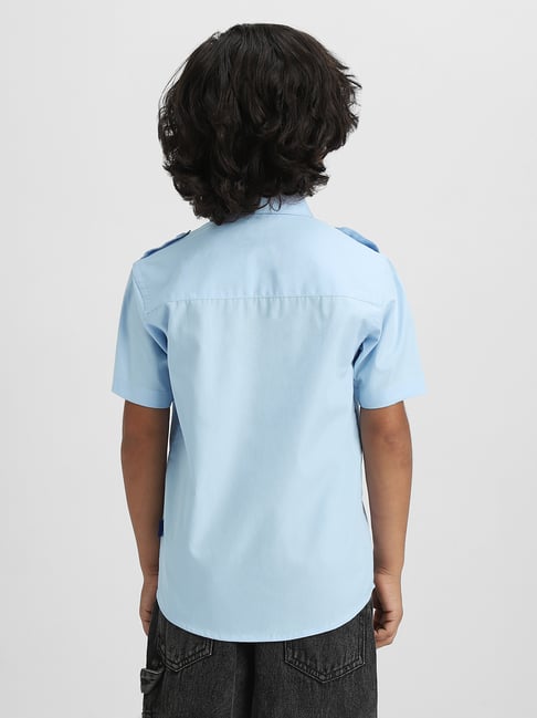 Nauti Nati Boys Clothing Light Blue Shirts for kids