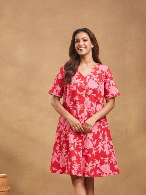 Women's Clothing Fabindia Western wear Dresses with Cotton Linen Fabric